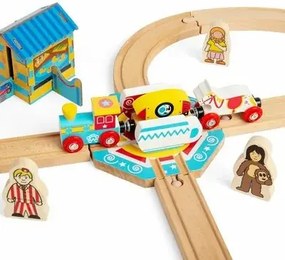 Bigjigs Rail Točna s motivem čajových lístků / od 3 let