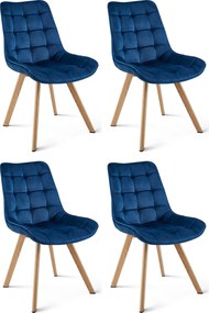 Jídelní židle SORIA VELVET, modrá