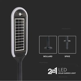 LED Solární lampa se senzorem BOLLARD LED/5W/5,5V 70 cm 3000K IP65 2000 mAh