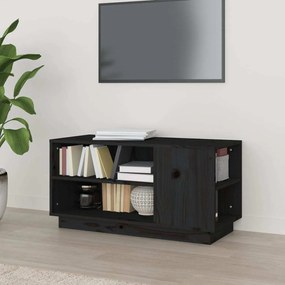 vidaXL TV skříňka 80 x 35 x 40,5 cm masivní borové dřevo [814405] Barva: Černá