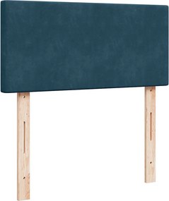 Box spring postel s matrací modrá 100 x 200 cm samet 3287660