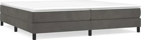Rám postele s boxspringem tmavě šedý 200 x 200 cm samet 3120791