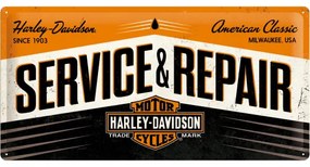 Postershop Plechová cedule - Harley & Davidson (Service & Repair) 25x50 cm