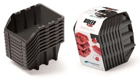 PROSPERPLAST Set úložných boxů 8ks BINEER LONG SET 160x98x70mm, černý