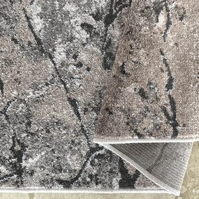 DY Hnědý koberec s mramorovým vzorem Panamero 25 Rozměr: 60x100 cm