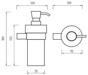 Nimco Dávkovač tekutého mýdla, pumpička plast BORMO - BR 11031W-26