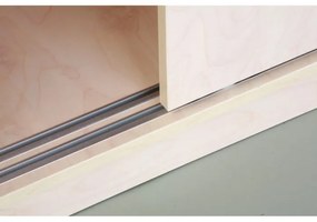 Kancelářská zasouvací skříňka na kolečkách MIRELLI A+, 800 x 420 x 750 mm, bříza