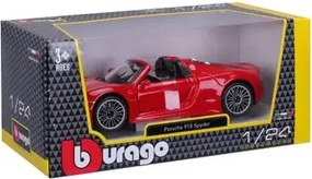 Bburago Plus Porsche 918 Spyder Red / měřítko 1:24