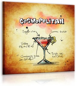 Malvis ® Obraz cedule Cosmopolitan Velikost (šířka x výška): 30x30 cm