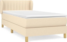 Box spring postel s matrací krémová 100 x 200 cm textil 3126946