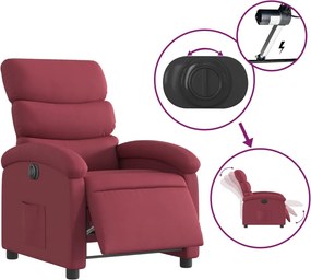 Elektrické polohovací křeslo vínové textil 3203957