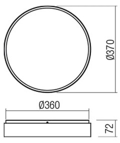 Redo 01-2569 stropní LED svítidlo stmívatelné Yomo pískově černé, 43,6W, 3000K, ø37cm