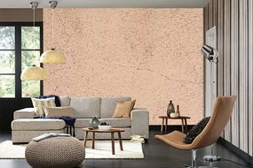 DIMEX | Samolepicí vliesová fototapeta na zeď Růžová cementová zeď MA-5-2438 | 375 x 250 cm | růžová