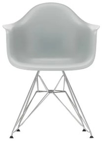 Eames Plastic Armchair DAR chrom šedá bílé na tvrdou podlahu Vitra