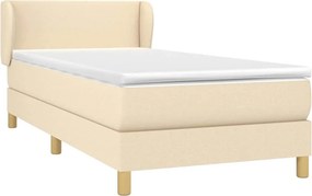 Box spring postel s matrací krémová 100 x 200 cm textil 3126626