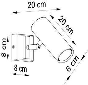 Sollux SL.0494 - Nástěnné bodové svítidlo DIREZIONE 1xGU10/40W/230V bílá