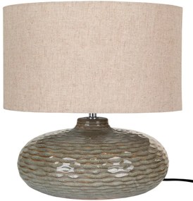 OnaDnes -20% Nordic Living Zelená keramická stolní lampa Totham 44 cm