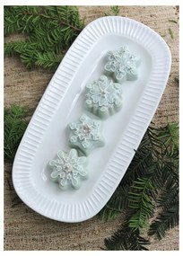 Forma na 6 mini bábovek ve stříbrné barvě Nordic Ware Snowflakes, 700 ml