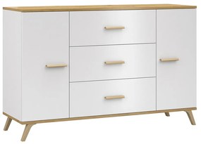 Obývací sestava RALF H Bílá + dub artisan