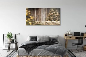 akrylový obraz Desky vánoční stromky 140x70 cm