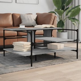 Konferenční stolek šedý sonoma 100x100x48,5 cm kompozitní dřevo