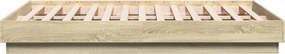 Rám postele s LED osvětlením dub sonoma 120 x 190 cm 3209823