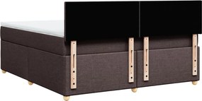 Box spring postel s matrací tmavě hnědá 180x200 cm textil 3286755