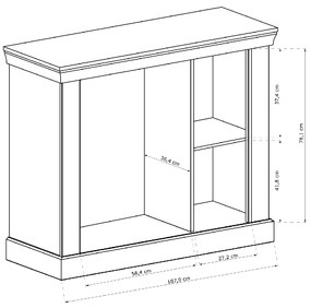 Antica K | komoda A2 | 114 cm | kraft zlatý