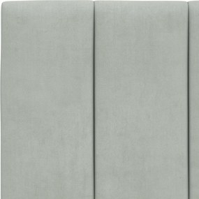 Postel s matrací Hanko světle šedá 100 x 200 cm samet 3208580