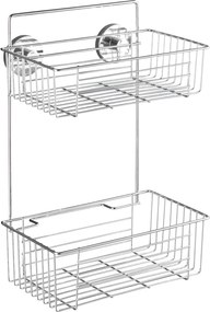Wenko Vacuum-Loc Nástěnný regál Bari 2 patra chrom