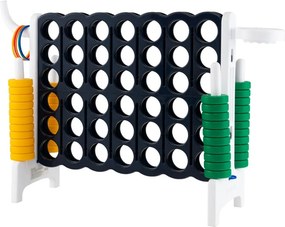 Costway Large Match 4 Jumbo Match 4 Set černá + – 84 × 33 × 79 cm, bílý