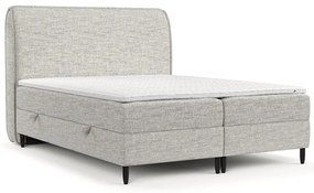 Světle šedá boxspring postel s úložným prostorem 180x200 cm Melba – Maison de Rêve