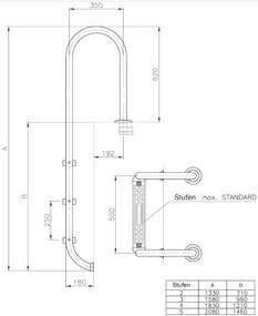 Planet Pool Bazénové schůdky SLIM  08102 3 stupně 120 cm