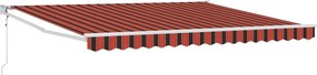 Stahovací markýza Červená a černá 350 x 250 cm Látka a hliník 3330226
