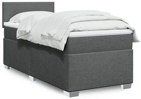 Box spring postel s matrací tmavě šedá 90x200 cm textil 3288065
