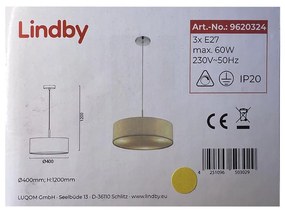 Lindby Lindby - Lustr na lanku SEBATIN 3xE27/60W/230V LW1183