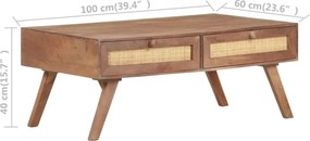 vidaXL Konferenční stolek 100 x 60 x 40 cm masivní mangovníkové dřevo [323599]