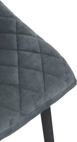 Židle Telde samet – tmavě šedá