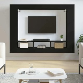 vidaXL TV skříňka 152 x 22 x 113 cm kompozitní dřevo [833724] Barva: Černá
