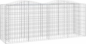 Klenutý gabion vyvýšený záhon 200x50x100 cm pozinkované železo 153546