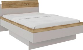 XXXLutz POSTEL, 140/200 cm barvy dubu, světle šedá Dieter Knoll - Jednolůžkové postele - 000003009628