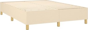 Box spring postel s matrací krémová 140x190 cm textil 3142654
