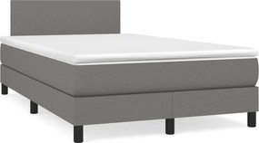 Box spring postel s matrací tmavě šedá 120x200 cm textil 3139882