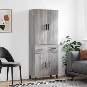 Skříň highboard šedá sonoma 69,5 x 34 x 180 cm kompozitní dřevo