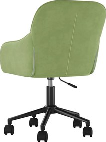 Otočné jídelní židle 2 ks světle zelené samet 3103424