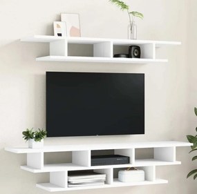 vidaXL Nástěnné TV jednotky kompozitní dřevo [840736] Barva: Bílá