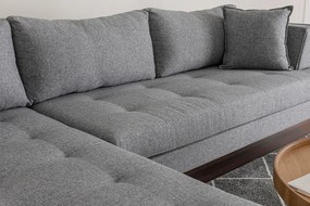 Hanah Home Rohová pohovka BOBO světle šedá levá