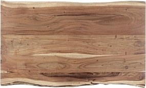Černý/v přírodní barvě konferenční stolek s deskou z akácie 65x115 cm Aron – Bizzotto