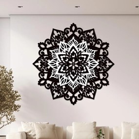 dřevo života 3 vrstvá mandala na zeď Inspirativní energie Zvolte rozměr Ø (cm): 80, Zvolte barevný dekor: bílá-černá