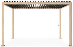BIZZOTTO Světlá hliníková pergola s uzavíracími lamelami OCEAN 3x4 m 0795788